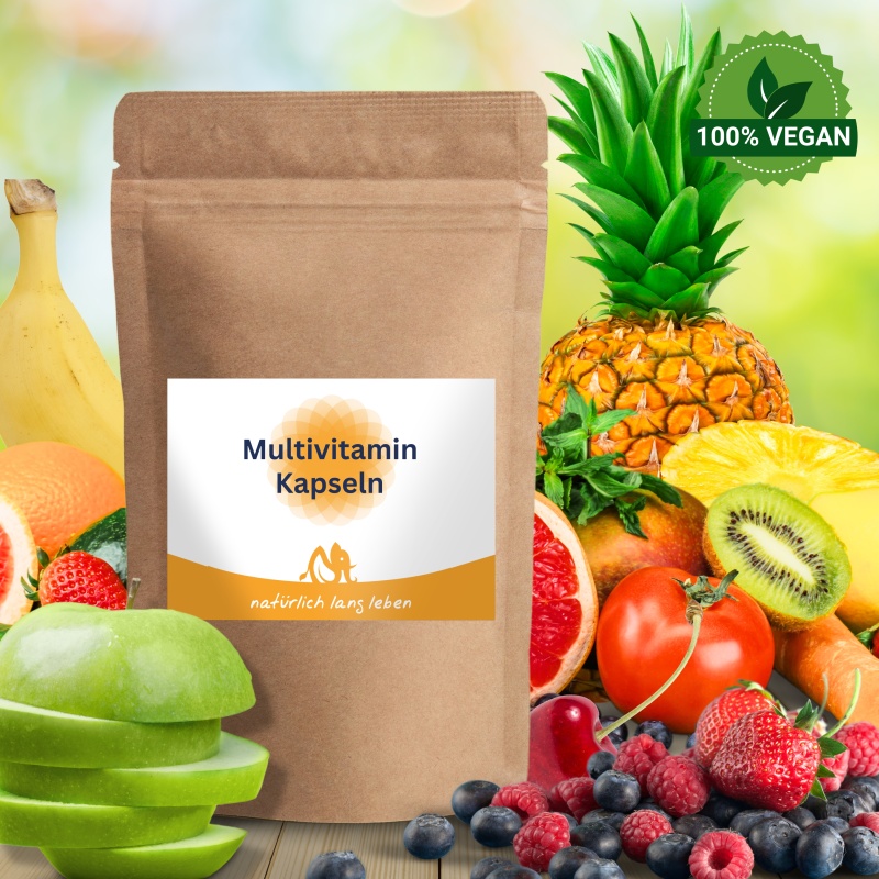 Multivitamin Kapseln | vegan | 60 Stück | natürlich lang leben