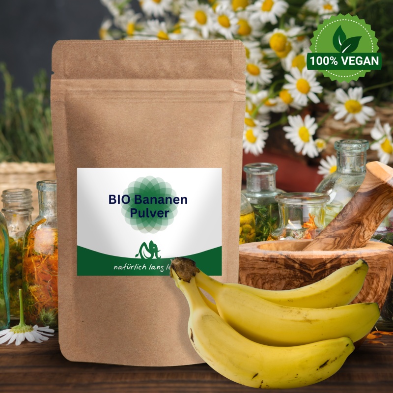 BIO Bananen Fruchtpulver | 200 g | vegan | natürlich lang leben
