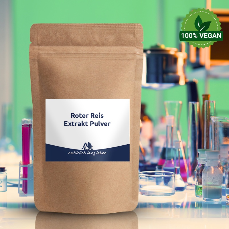 Roter Reis Extrakt Pulver | 100g | natürlich lang leben