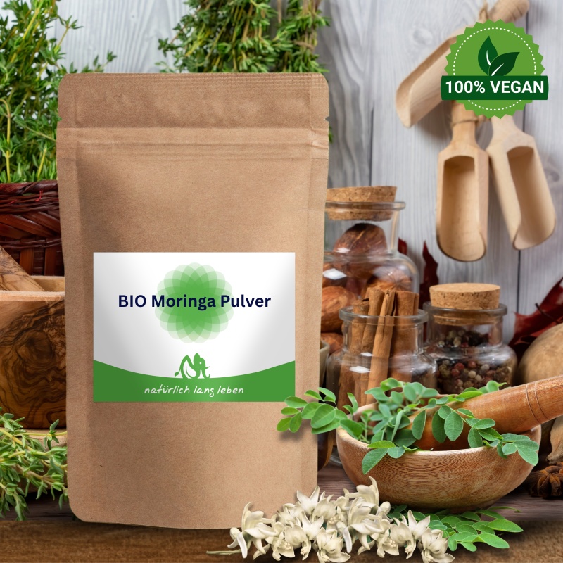 BIO Moringa Pulver | 100 g | natürlich lang leben